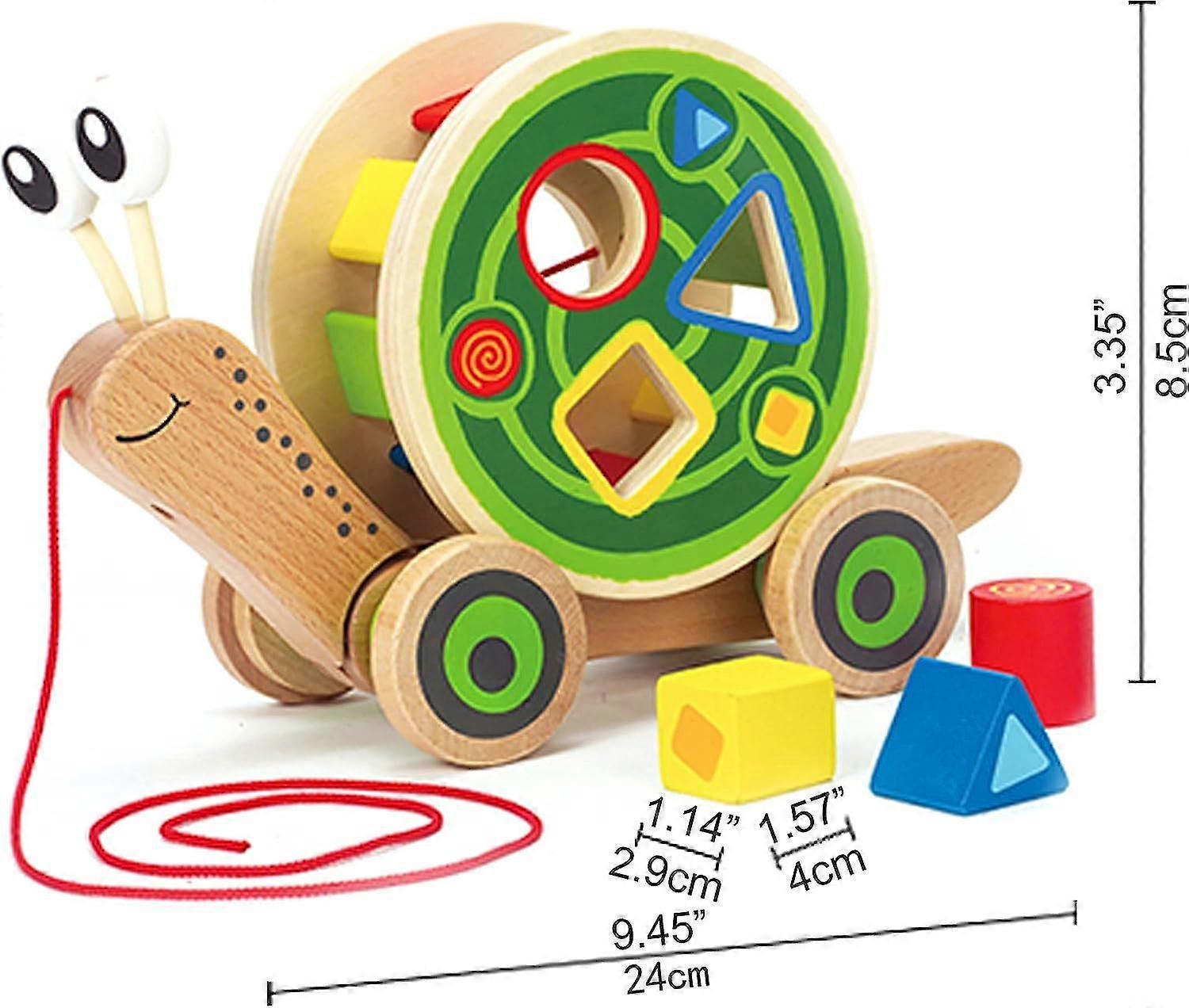 Walk-a-long Snail Pull Toy |award-winning Toddler Wooden Push And Pull ...