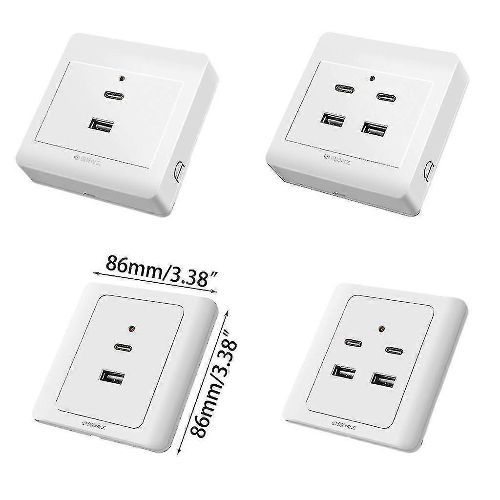 Usb Wall Outlets Typec Usb Wall Charger Outlet 18w 220v Usb Outlets ...