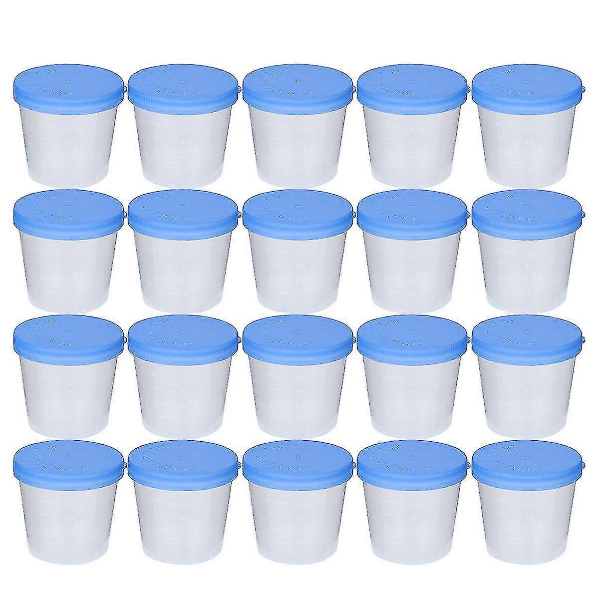 50pcs 40ml Urine Cup Plastic Sterile Urine Cups Specimen Collection ...
