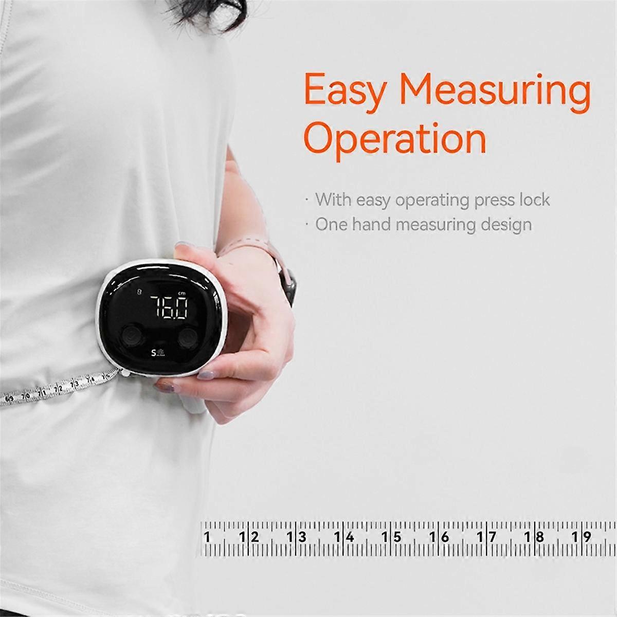 Smart Body Tape Measure,Retractable Bluetooth Fitdays APP Monitoring ...
