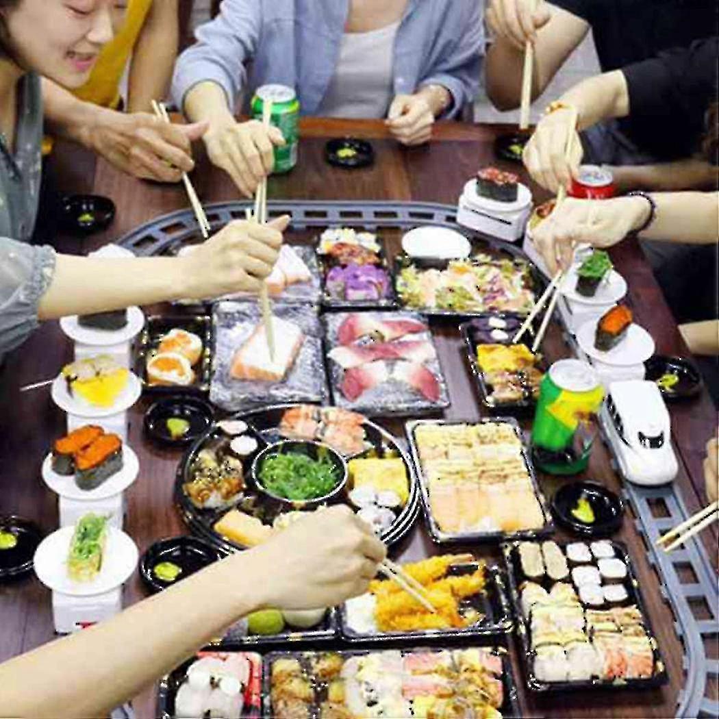 Sushi Train Rotary Sushi Toy Track Conveyor Belt Rotating Table Kid ...