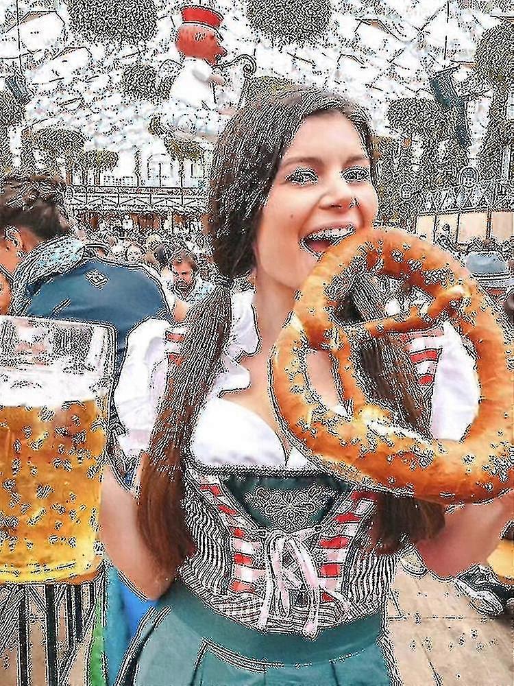 Women's Oktoberfest Costume Adult Dirndl German Traditional Bavarian ...