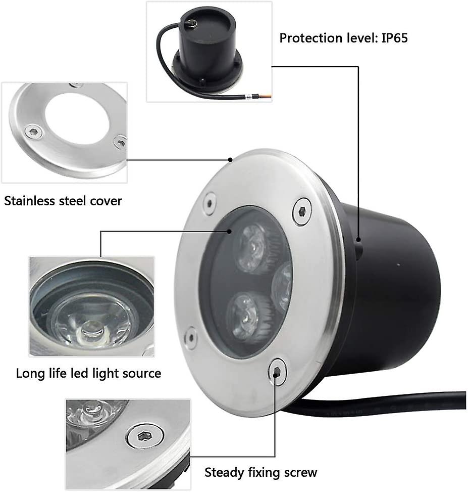 Outdoor Led Recessed Spotlight 4 Pack 3w Ip65 Led Recessed Spotlight ...