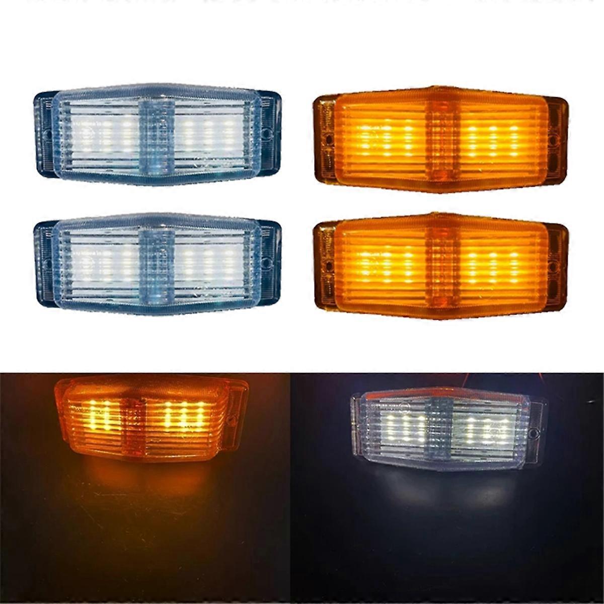 2Pcs LED Marker Lights Front Double Burner Indicator LampFor Man Truck ...