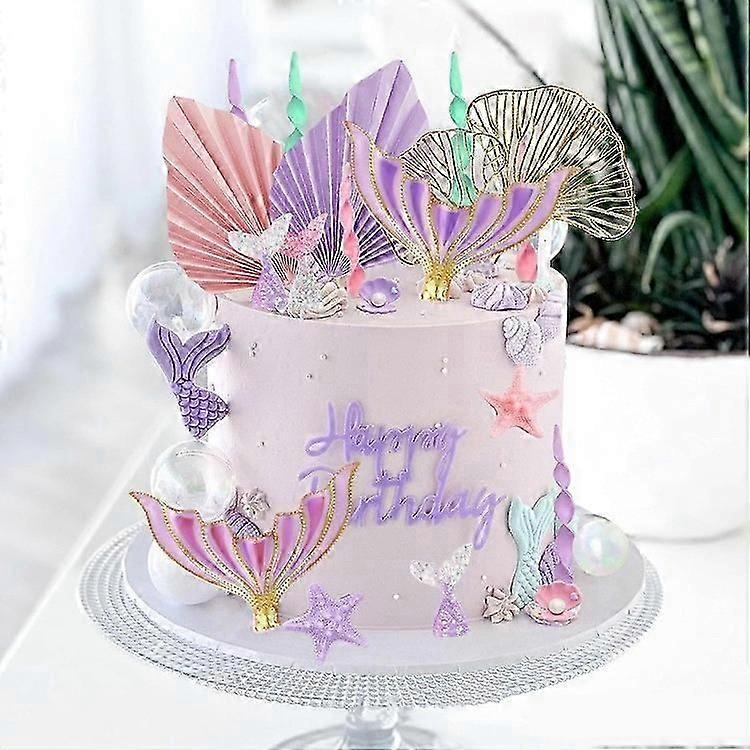Mermaid Cake Topper, 30pcs Little Mermaid Cake Toppers, Mermaid Tails ...