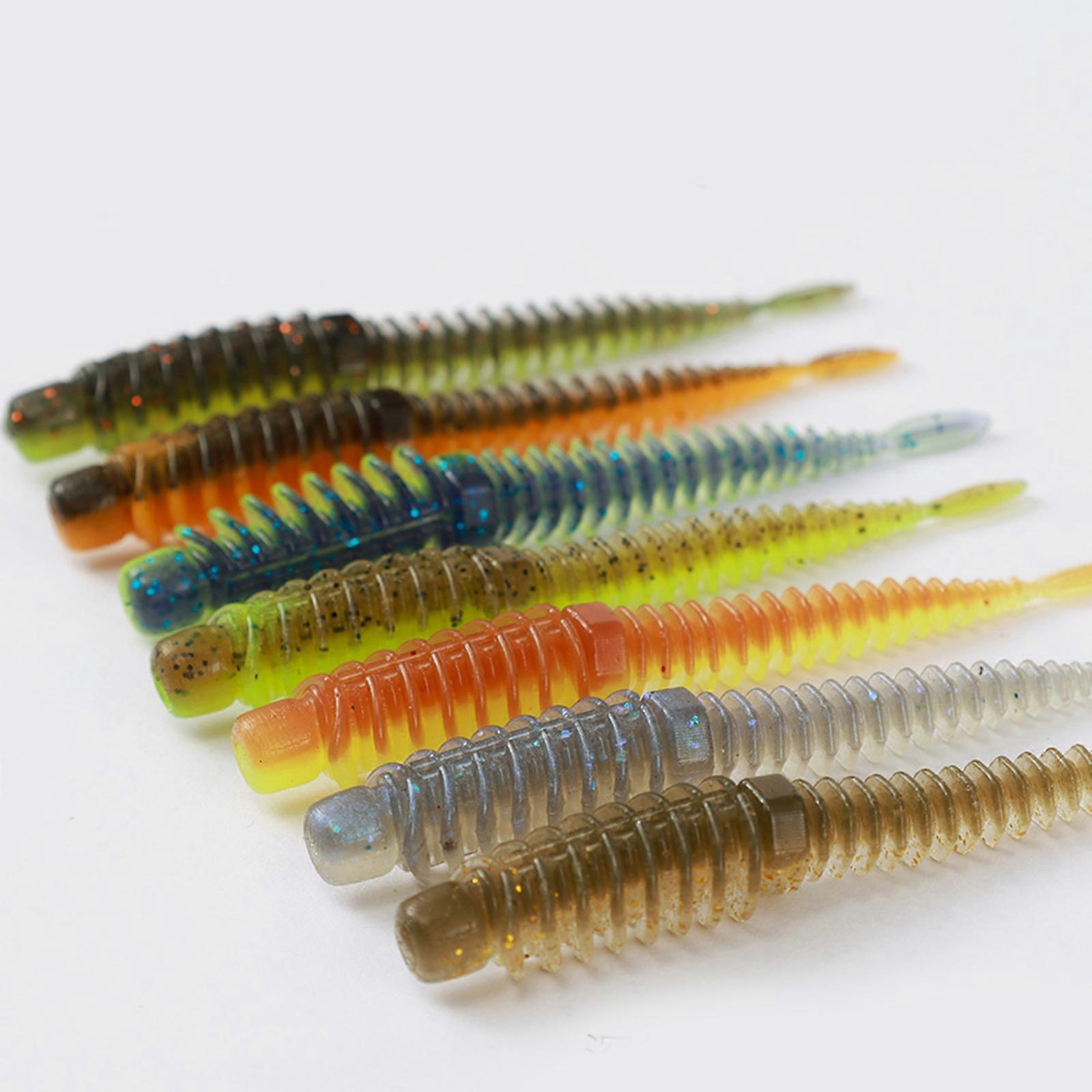 10pcs Soft Lures Worm Artificial Baits Wobblers 8.5/7.5/6.5cm Floating ...