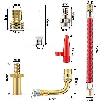 Bike Pump Adapter, 12 Pieces Bike Valve Adapter Dv Av Sv Bicycle Valve ...