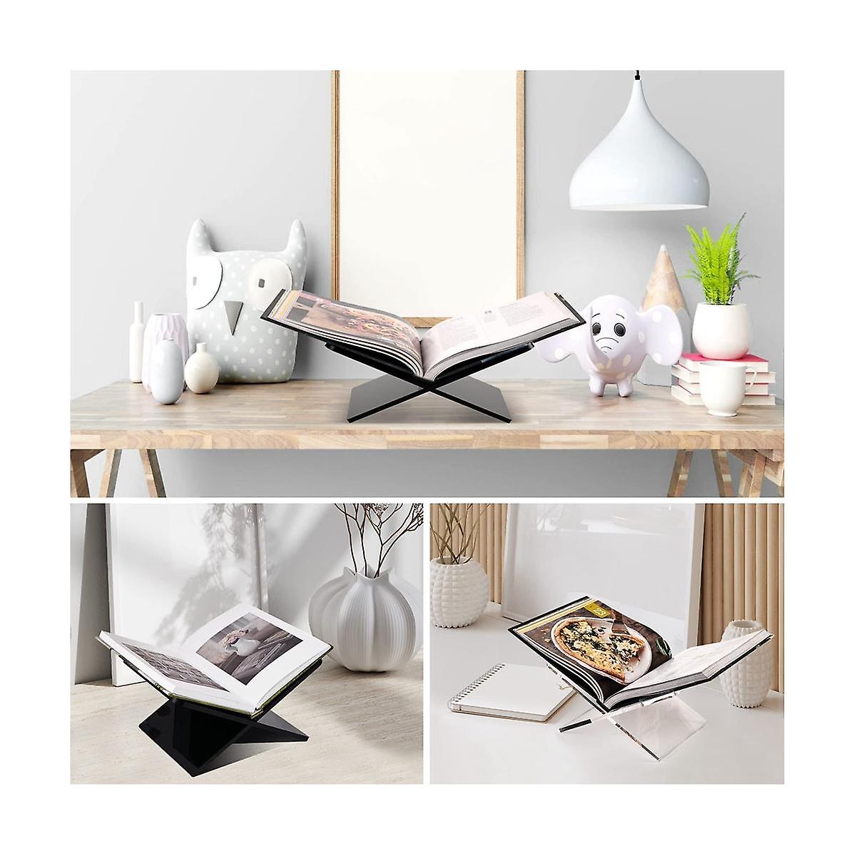 Acrylic Book Holder X-Shaped Display Stand for Cookbook Recipe Menu ...