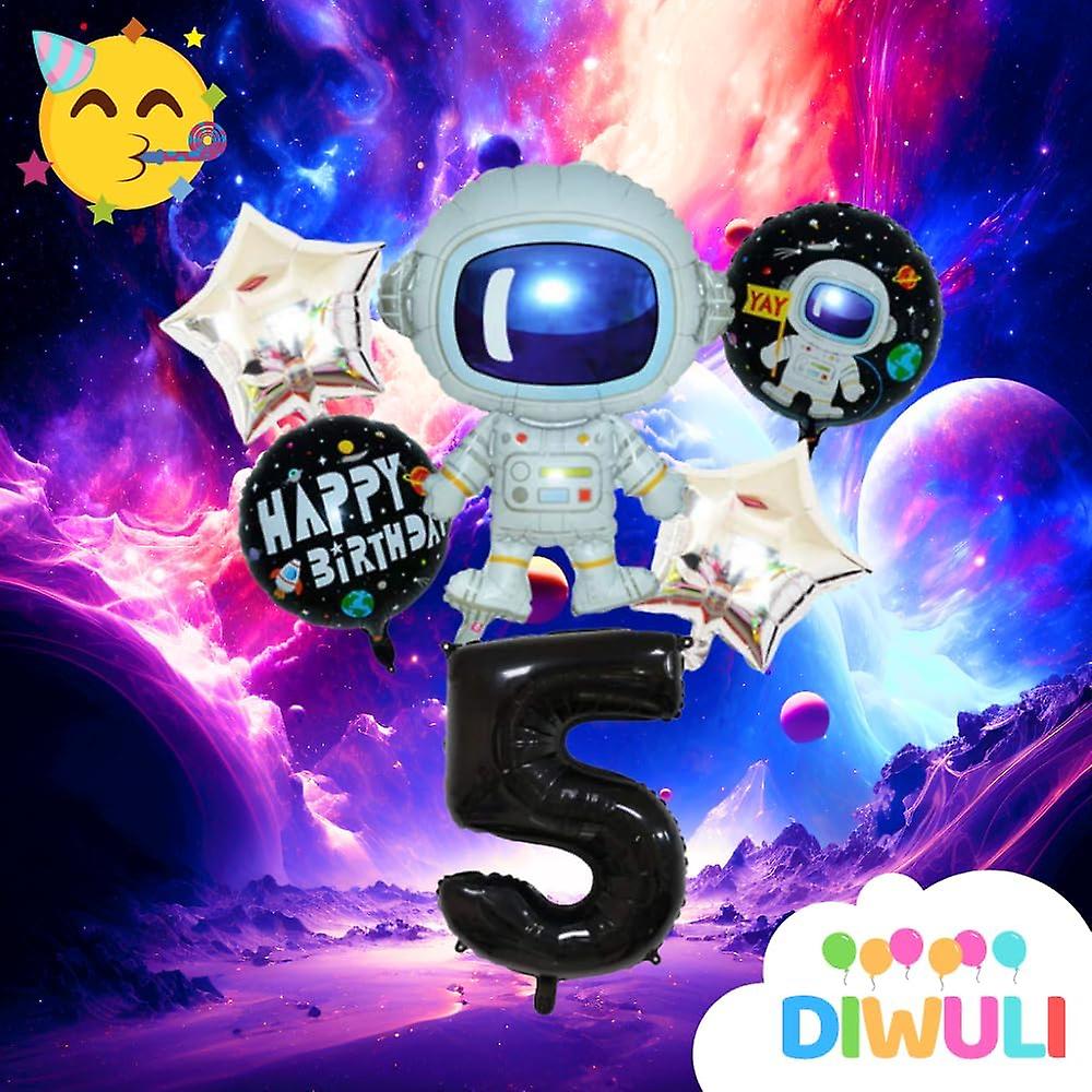Space Balloons Birthday 5 Years Set - Astronaut Balloon, Outer Space ...
