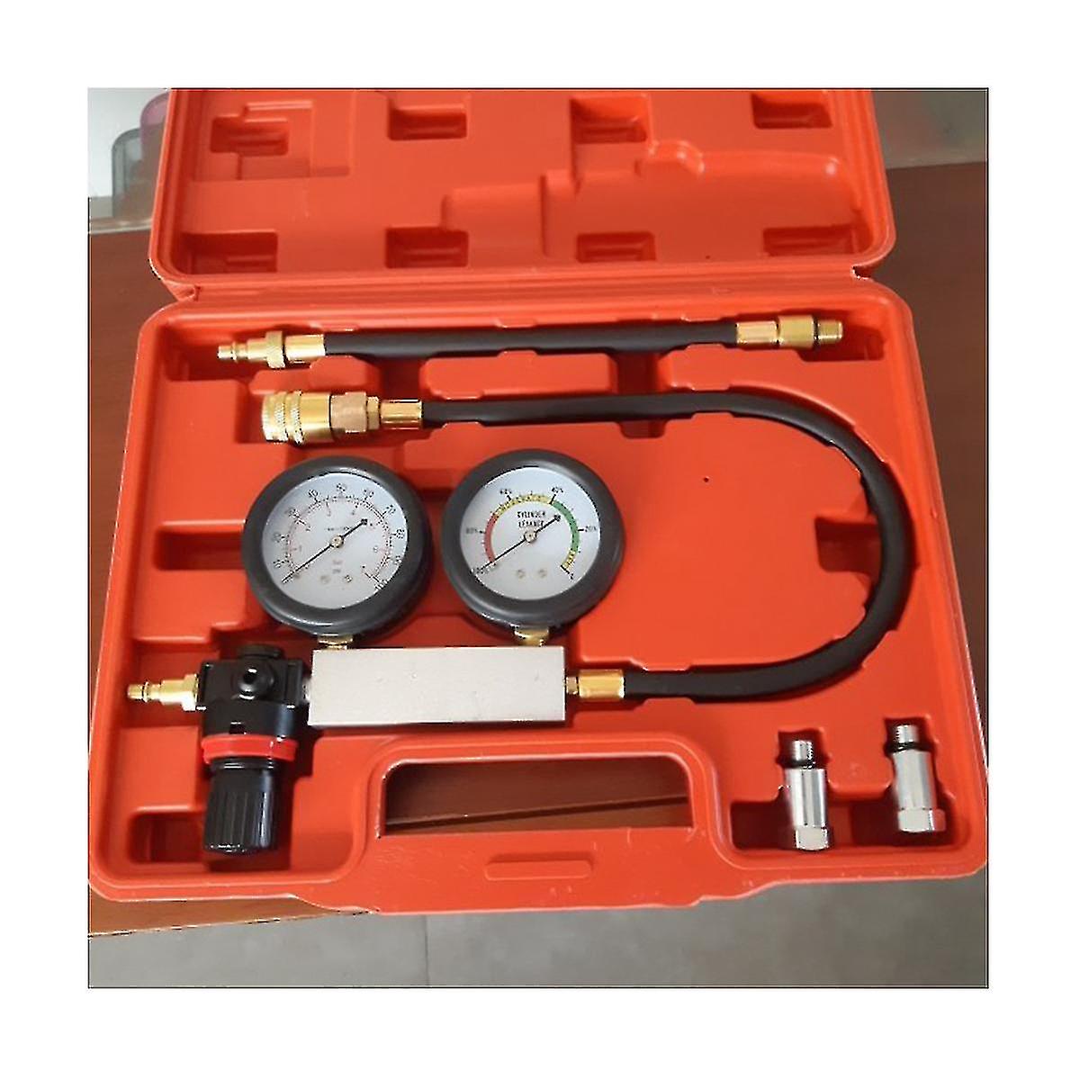 Cylinder Leak Tester Compression Leakage Detector Tu-21 Double Gauge ...