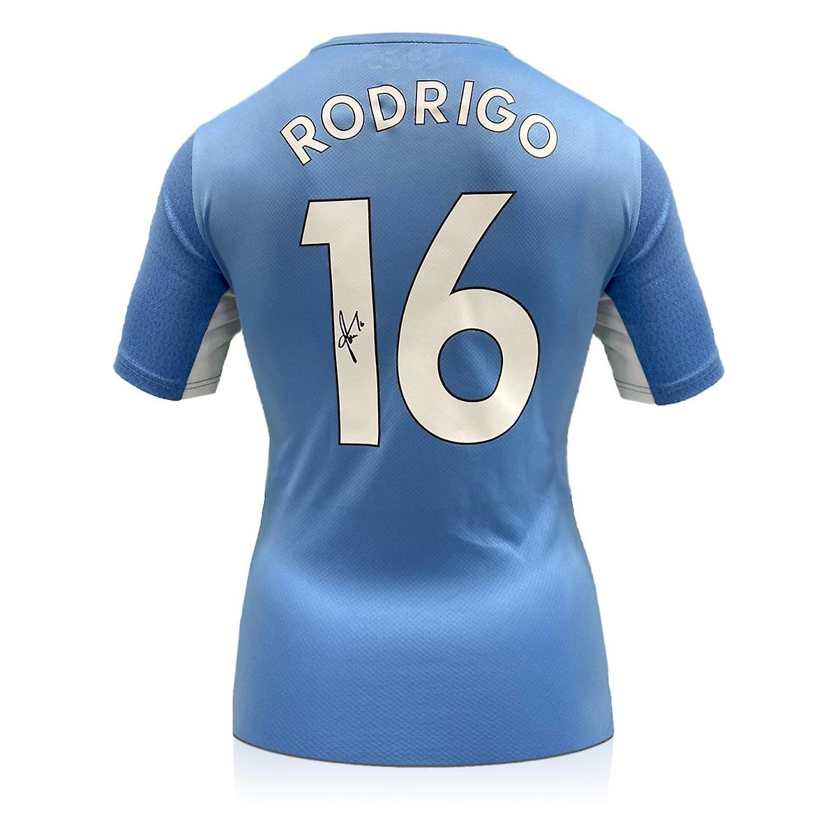 Rodri Signed Manchester City 2021-22 Football Shirt. Icon Frame | Fruugo UK