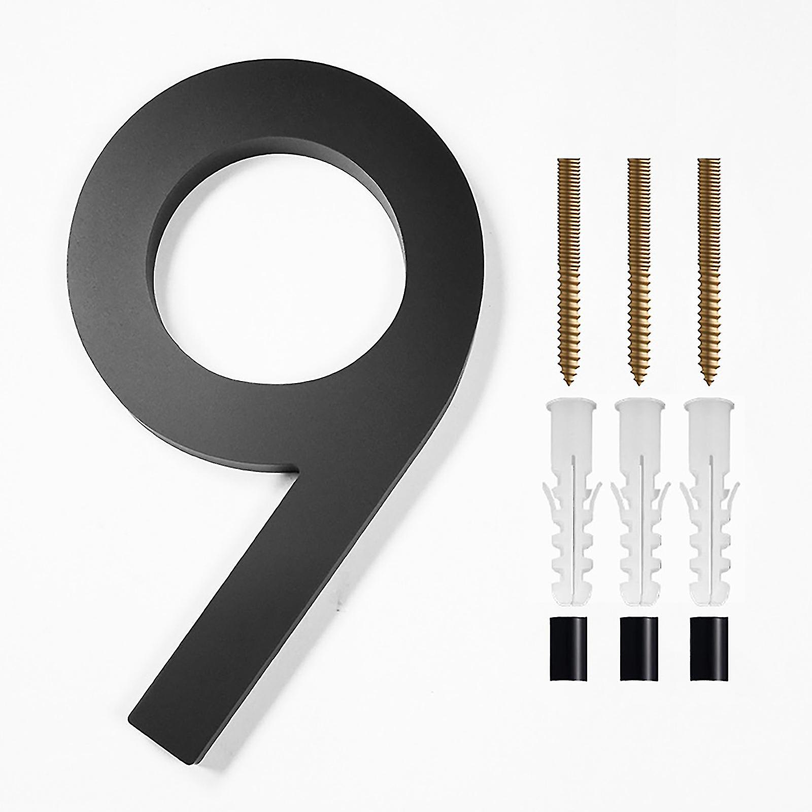 Floating Exterior House Numbers Stainless Steel Black For Door Garden ...