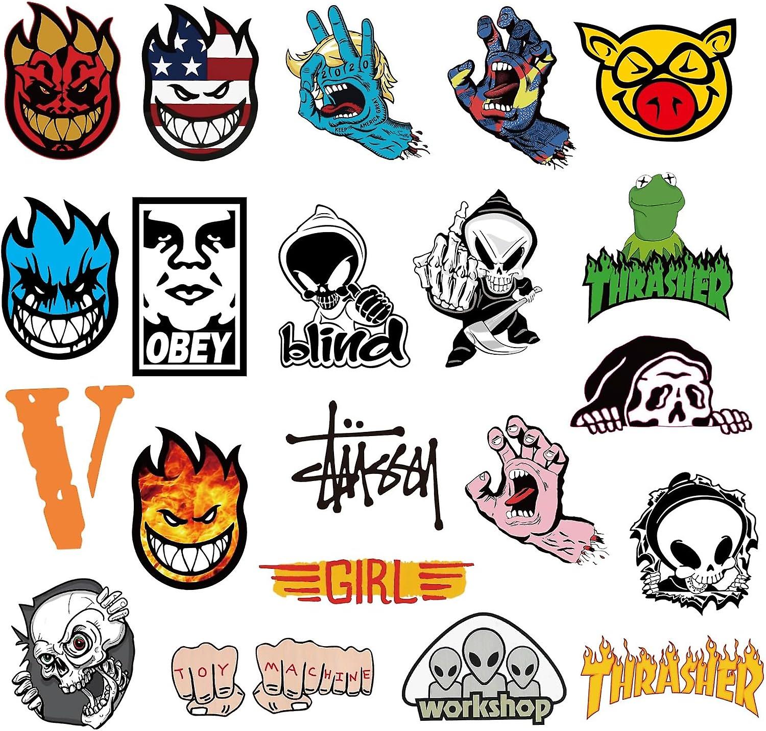 100 PCS Vinyl Random Skateboard Cool Stickers no Repeat Stickers ...