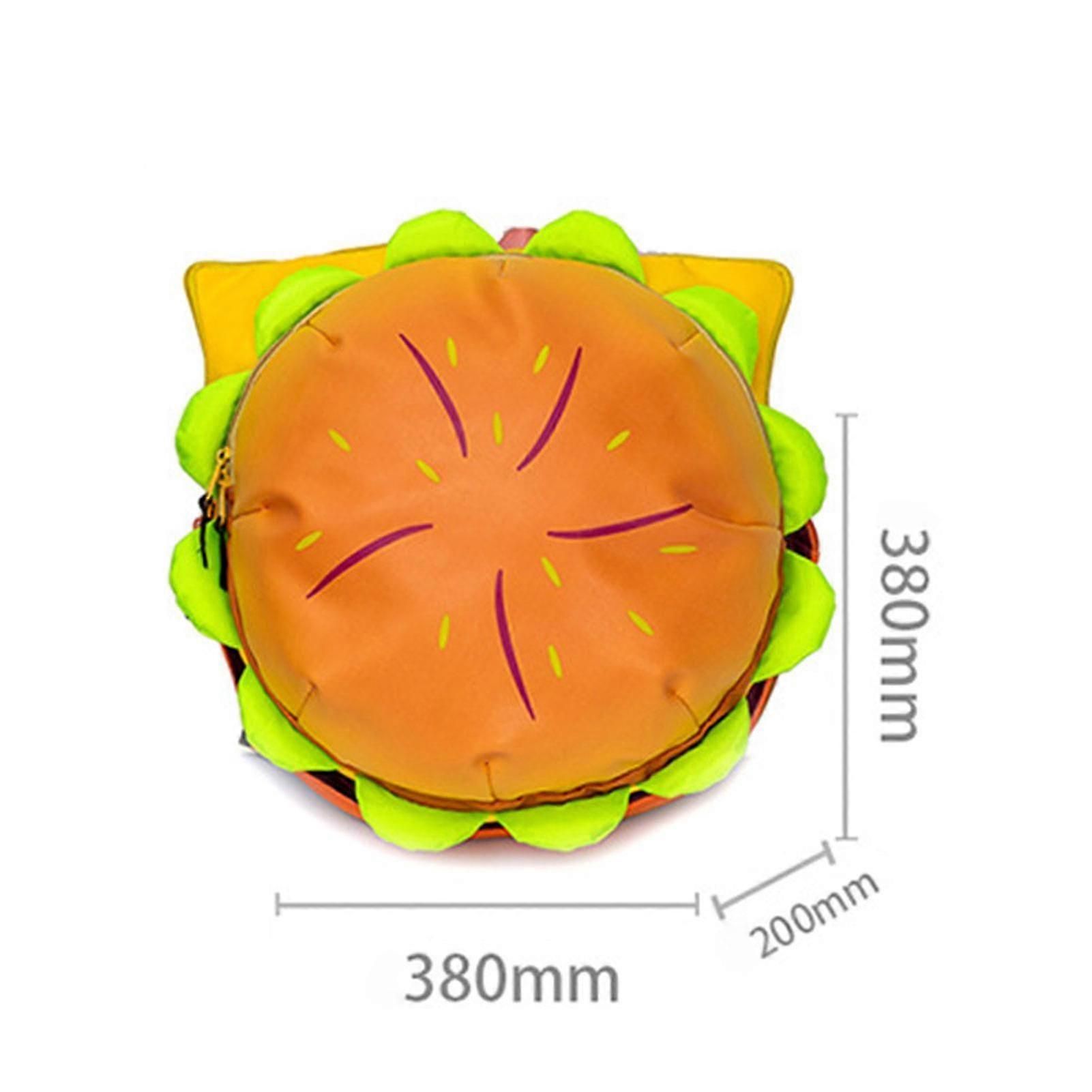 Novelty Hamburger Backpack Multi-Compartment Hamburger Backpack School ...