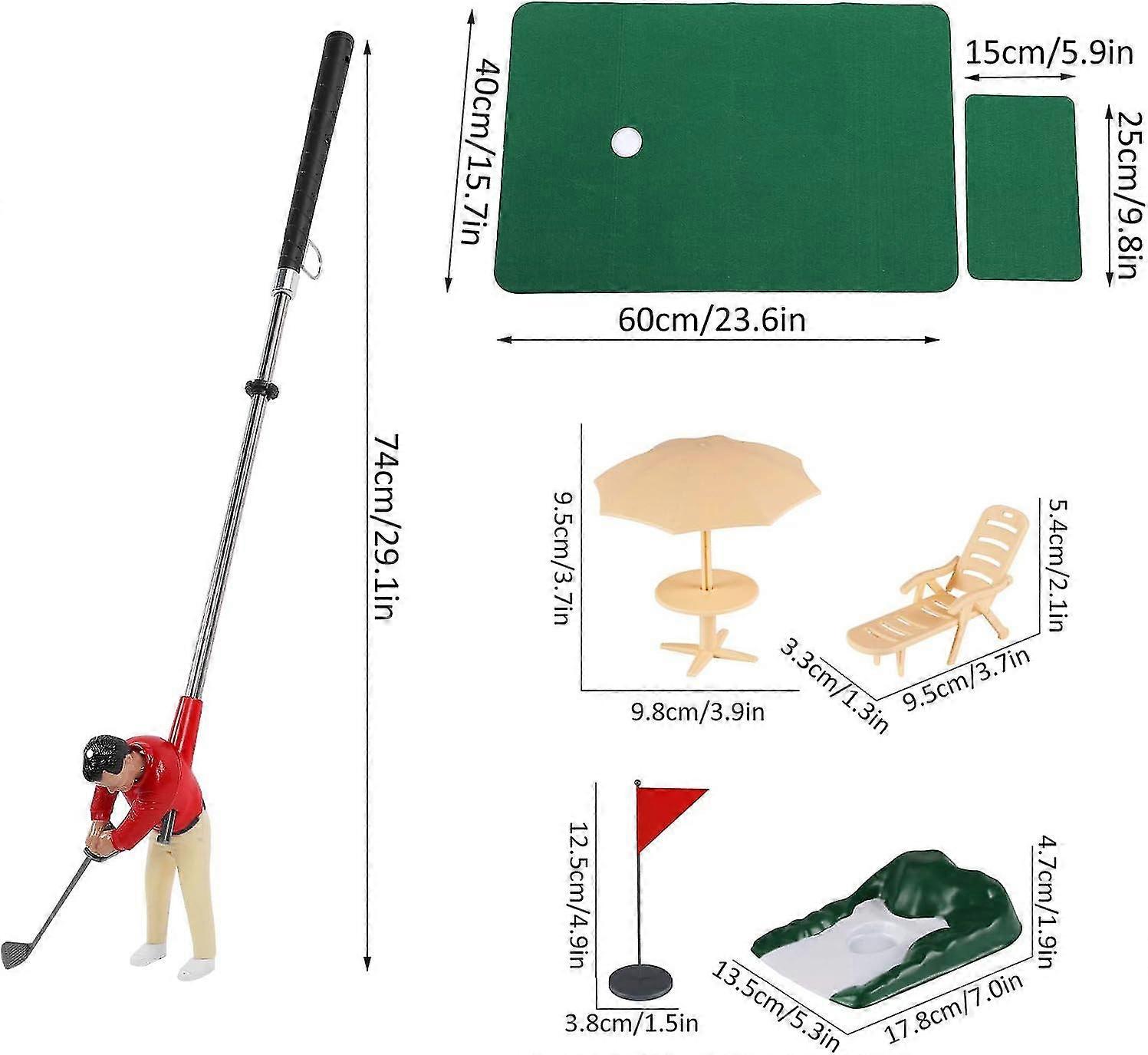 Mini inomhus golf kit, minigolfbana bakgård set, inomhus minigolf spel ...