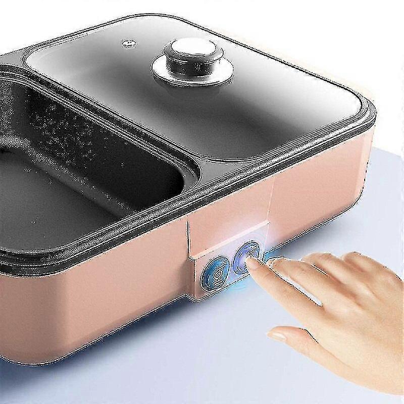 2 In 1 Electric Hot Pot Cooker Bbq 1400w Grill Multicooker Electric Bbq ...