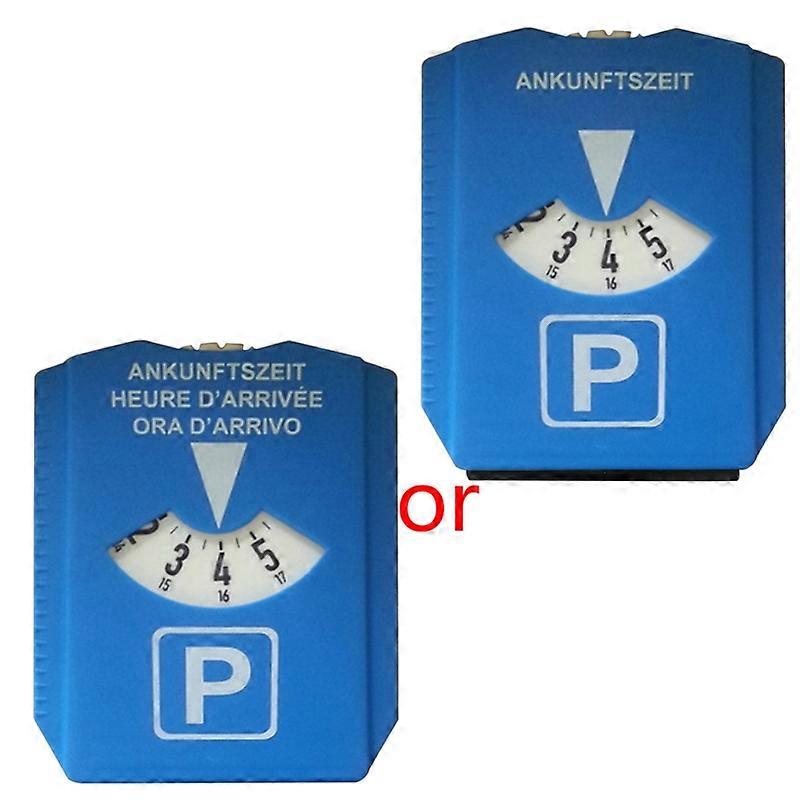 Car Parking Disc Timer Clock Arrival Time Display Blue Plastic Parking ...