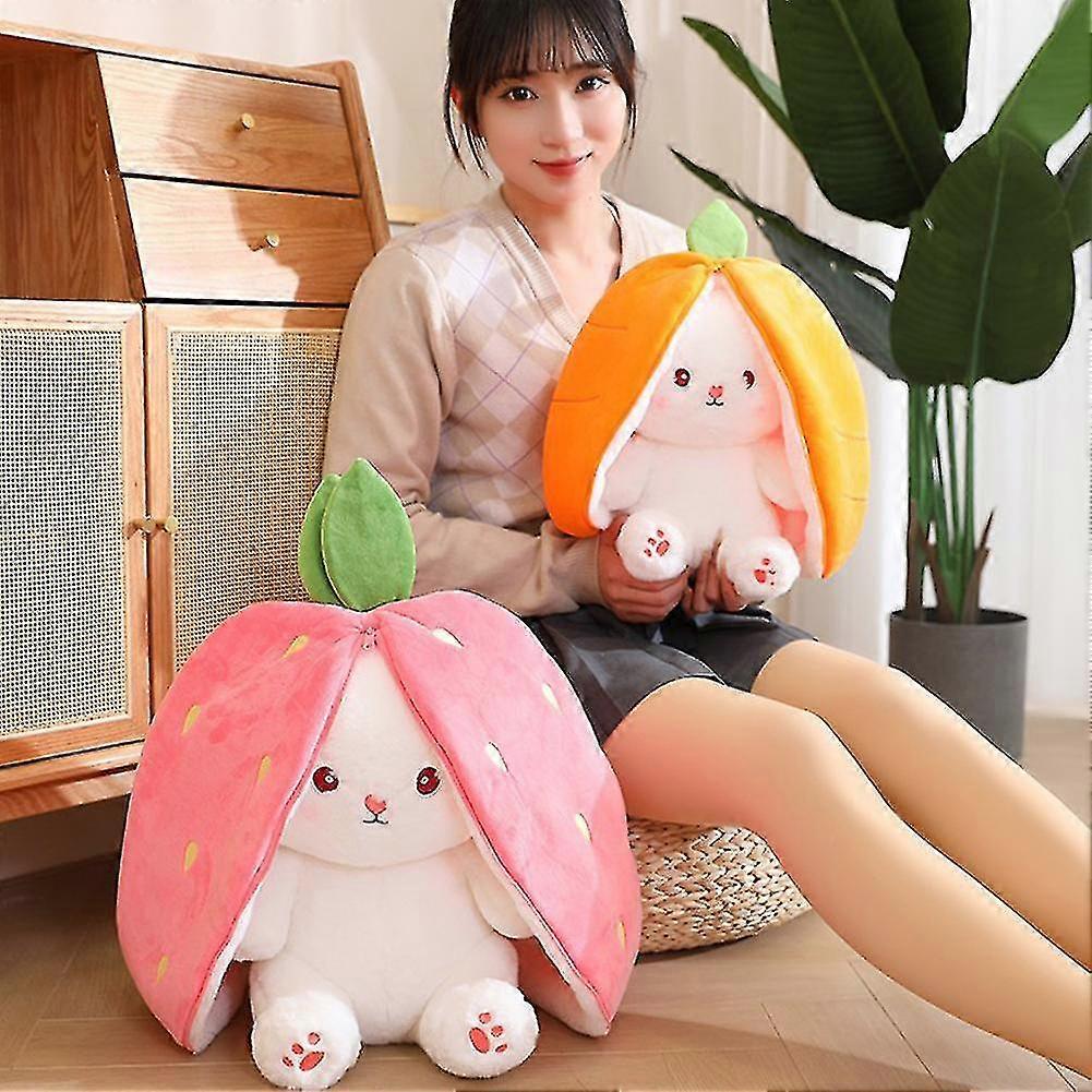 Rabbits Muppet Toys Reversible Carrots Strawberrys Bunny Pillow Plush ...