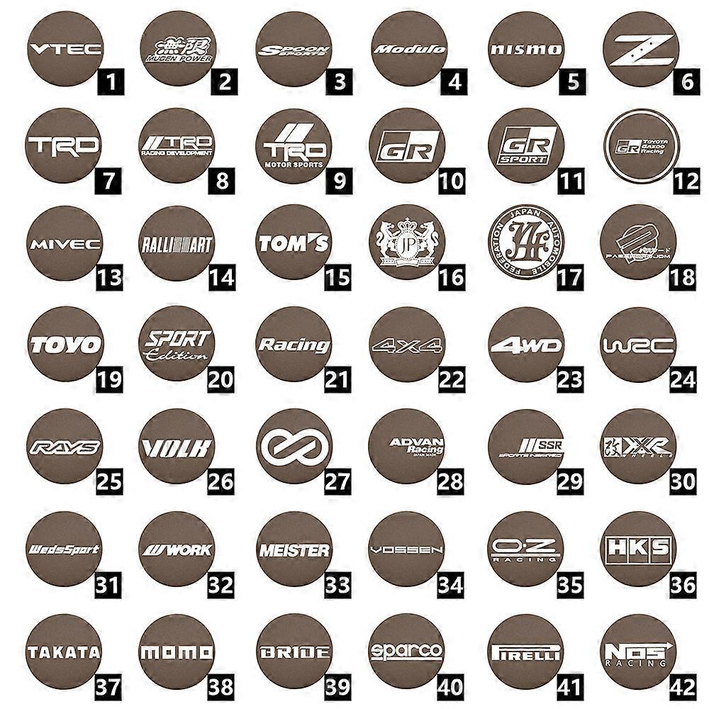 4pcs 45/50mm/56mm/60mm/65mm Car Rim Center Sticker Laser Logo Emblem ...