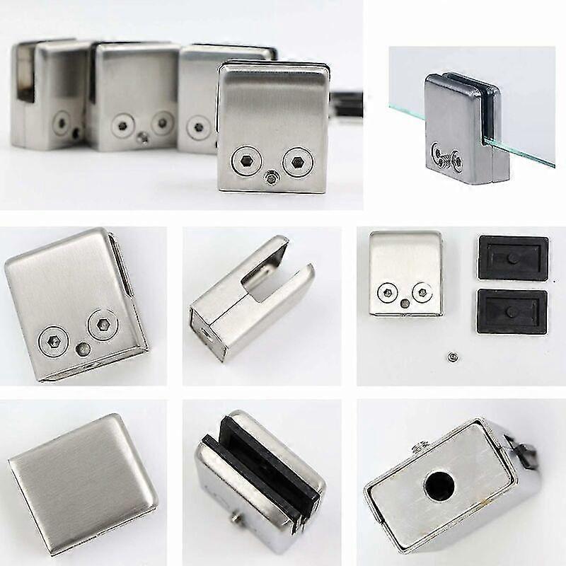 16 Pack 304 Stainless Steel Glass Clamps -square Glass Clamp ...