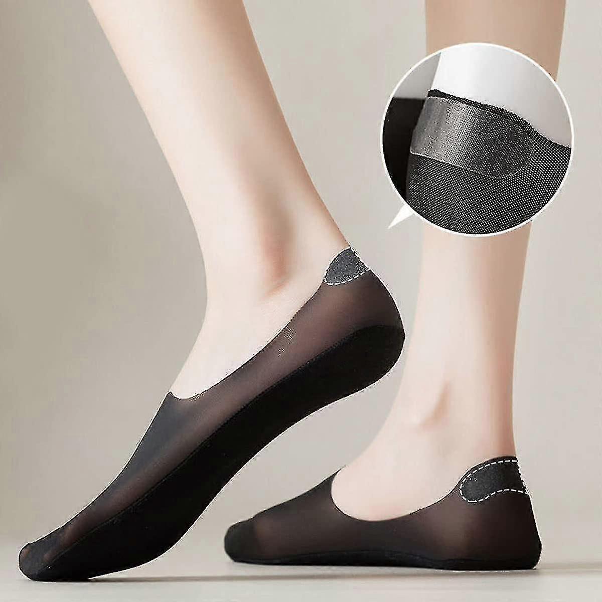 9 Pairs Invisible Non-slip Ice Silk Socks, Thin Breathable Low Cut ...