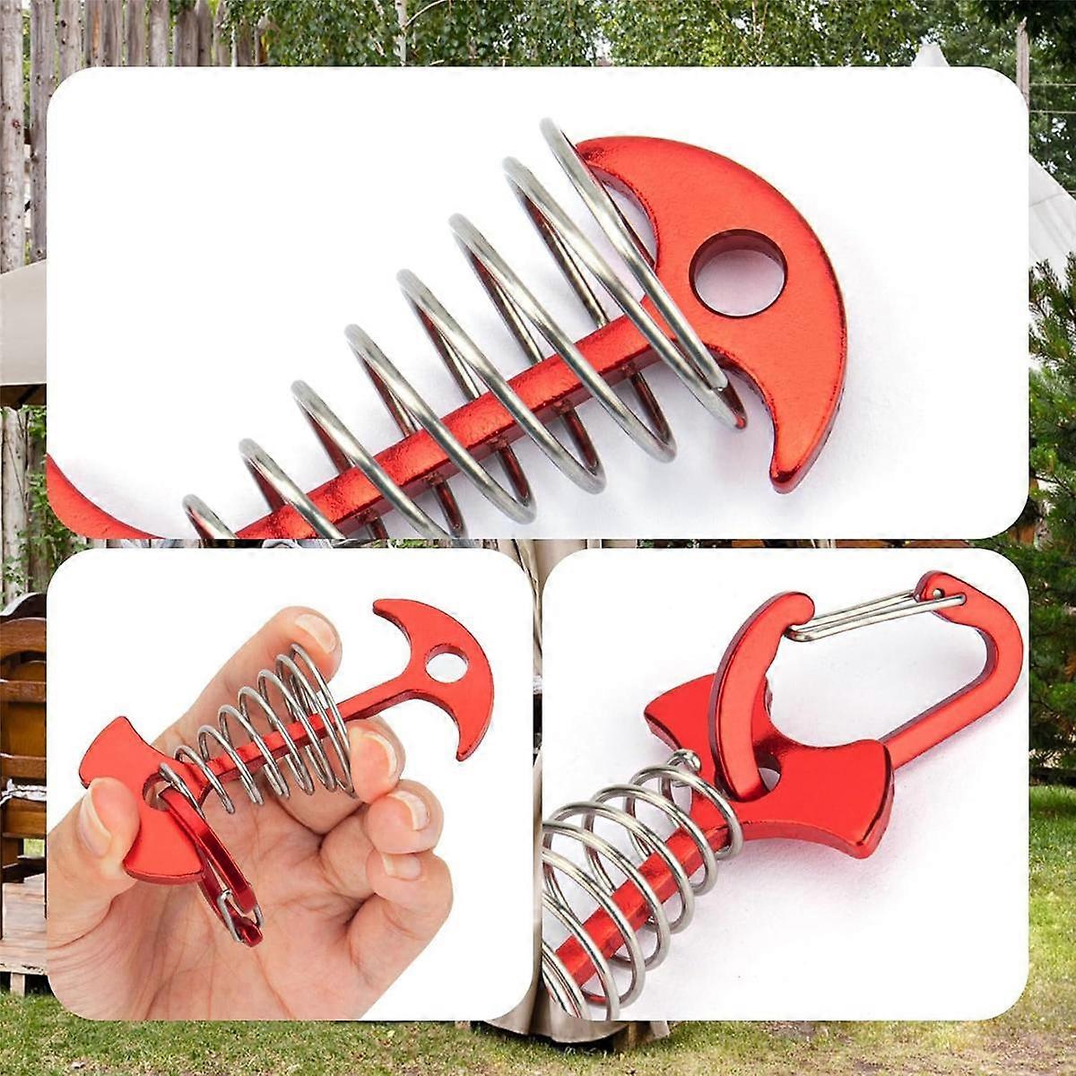 12PCS Tent Stakes Aluminum Deck Tie Down, Deck Anchor Pegs, Tent Rope ...