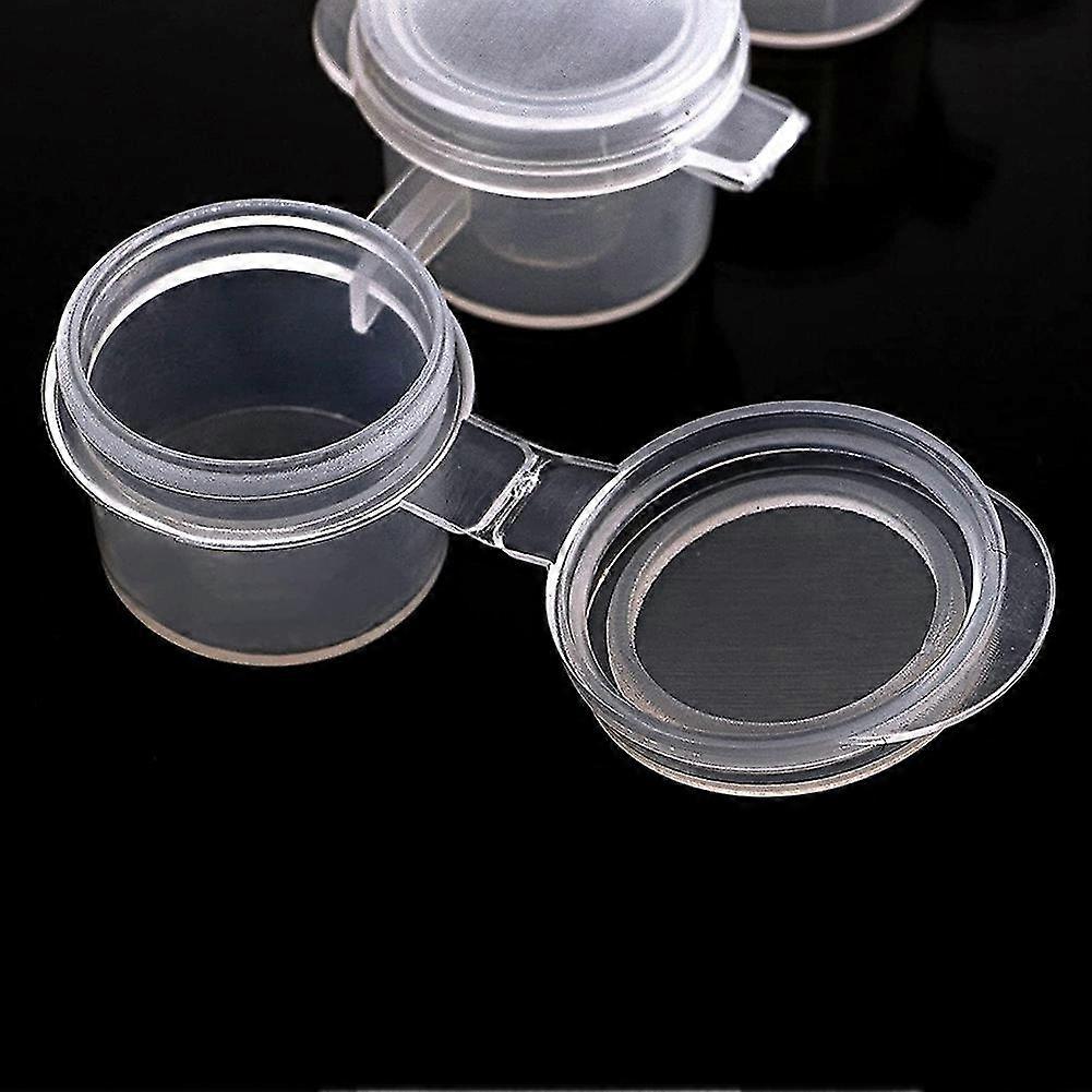 50 Strips Paint Pots Strips,300 Pots 2ml/0.07 Empty Paint Cup Pots With ...
