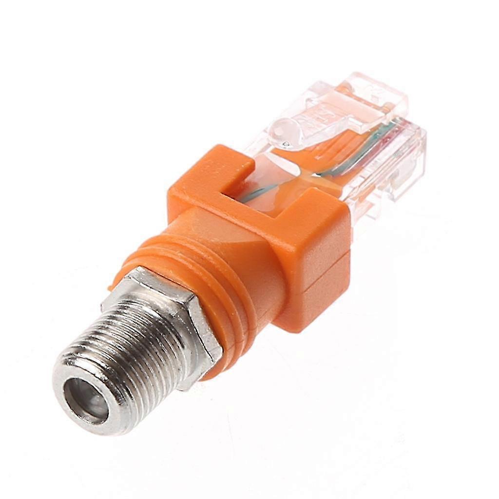 F Female to RJ45 Male Coaxial Barrel Coupler Adapter RJ45 to RF ...
