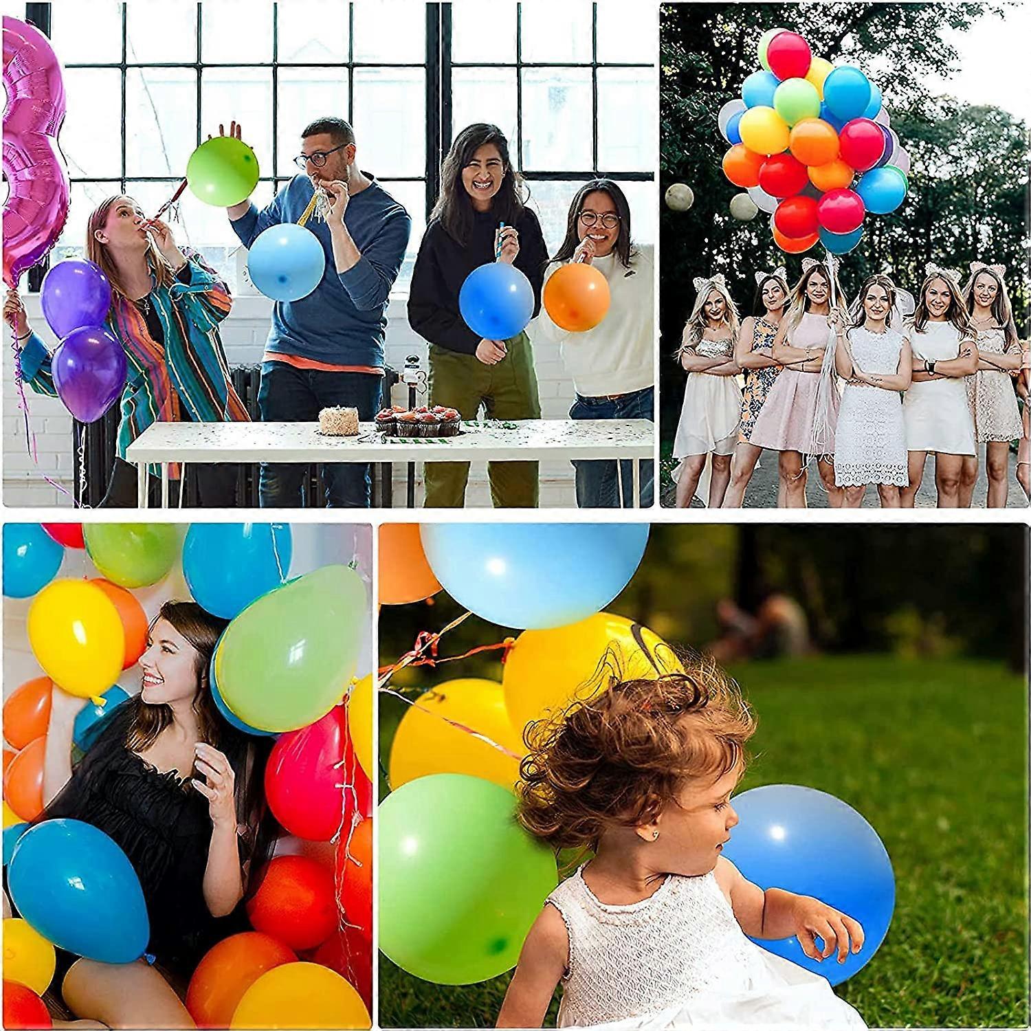 Colourful Balloons [Pack of 100], Helium Balloons, Durable Premium ...