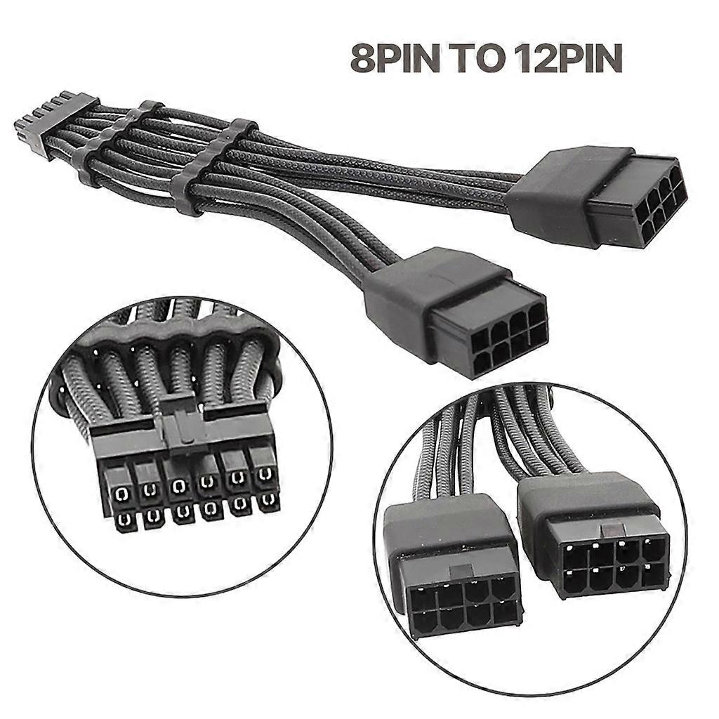 2x 8Pin to 12Pin Graphics Card Power Adapter Cable for RTX30 GPU 12Pin ...
