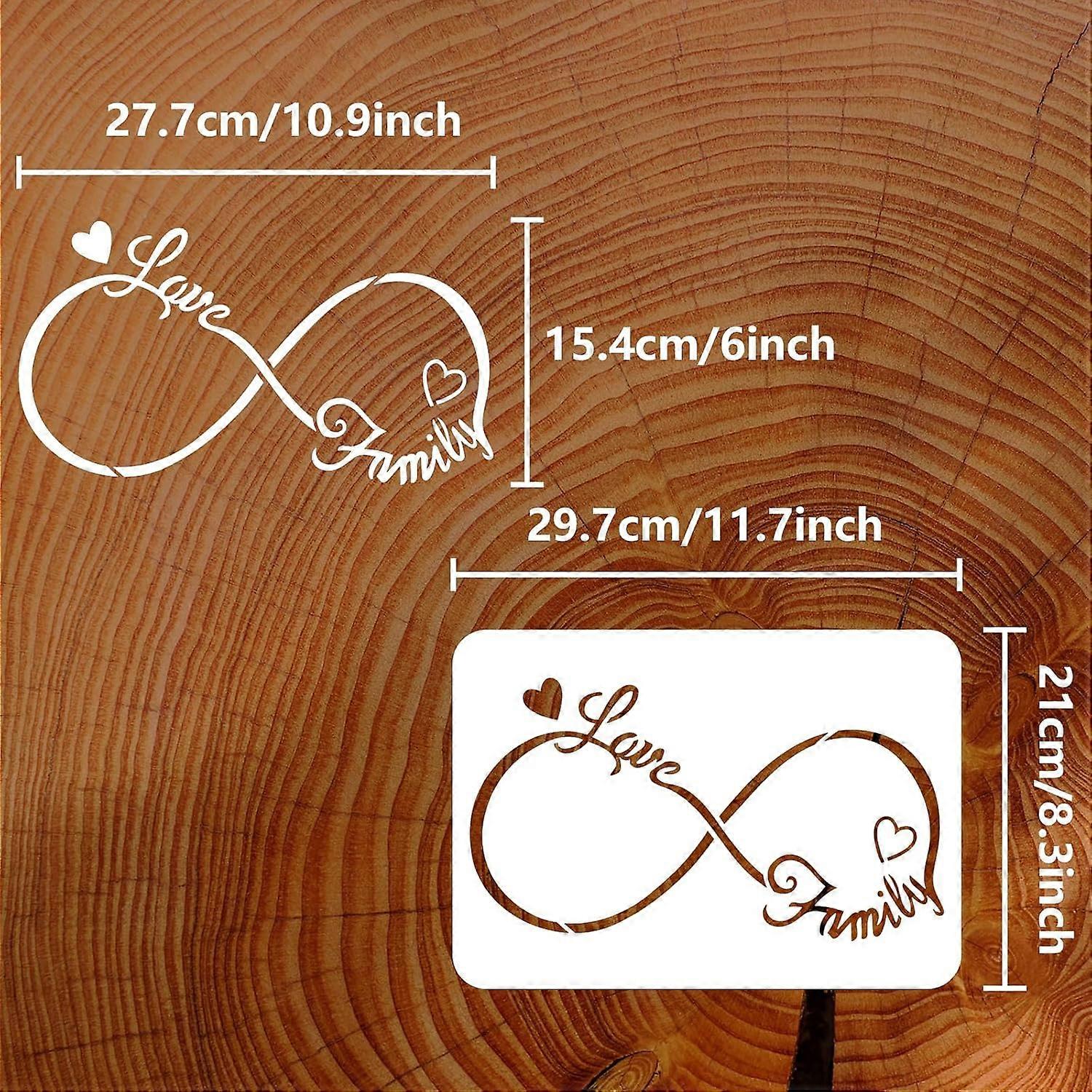 Infinity Symbol Painting Stencil 8.3x11.7inch Reusable Love Family ...