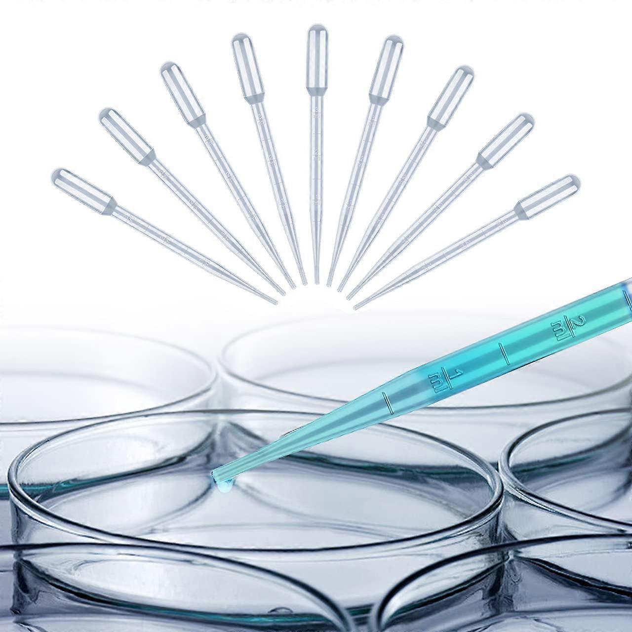 3mL Plastic Transfer Pipettes Dropper, Clear Disposable Graduated ...