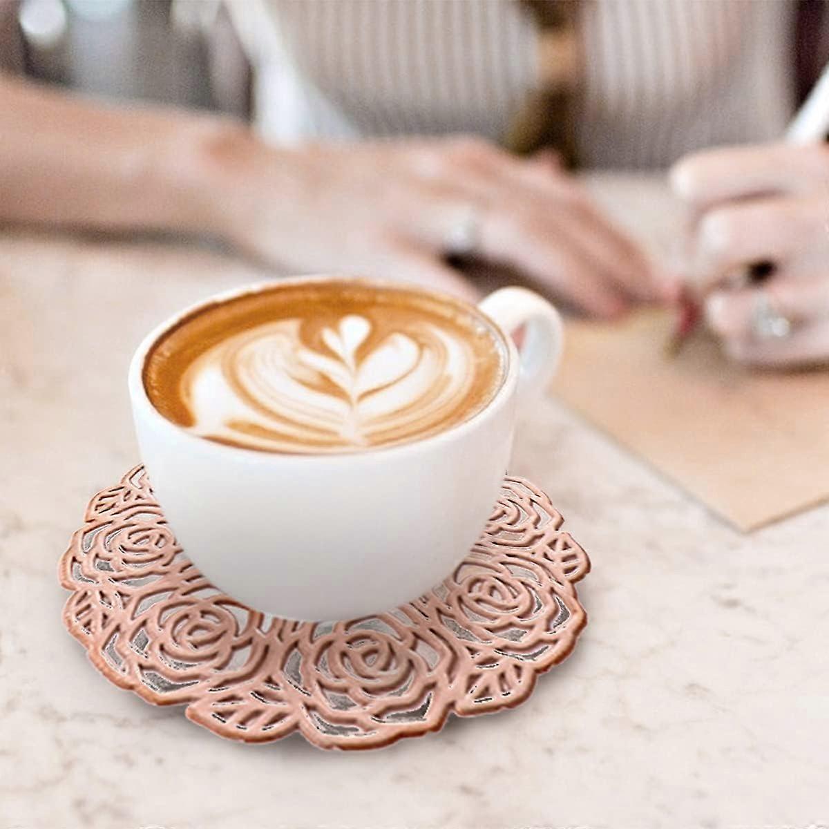 Set of 6 Coasters, Silver Coasters Round Coasters Coasters Cup Mat, for ...