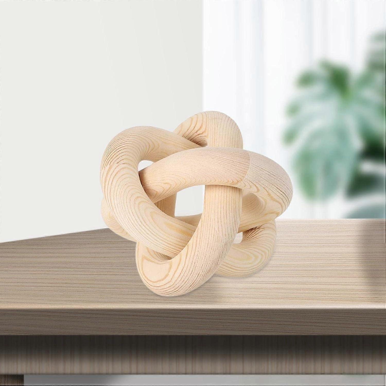 Wood Chain Link Decor 3 Link Decorative Chain Knot Hand Carved Pine ...