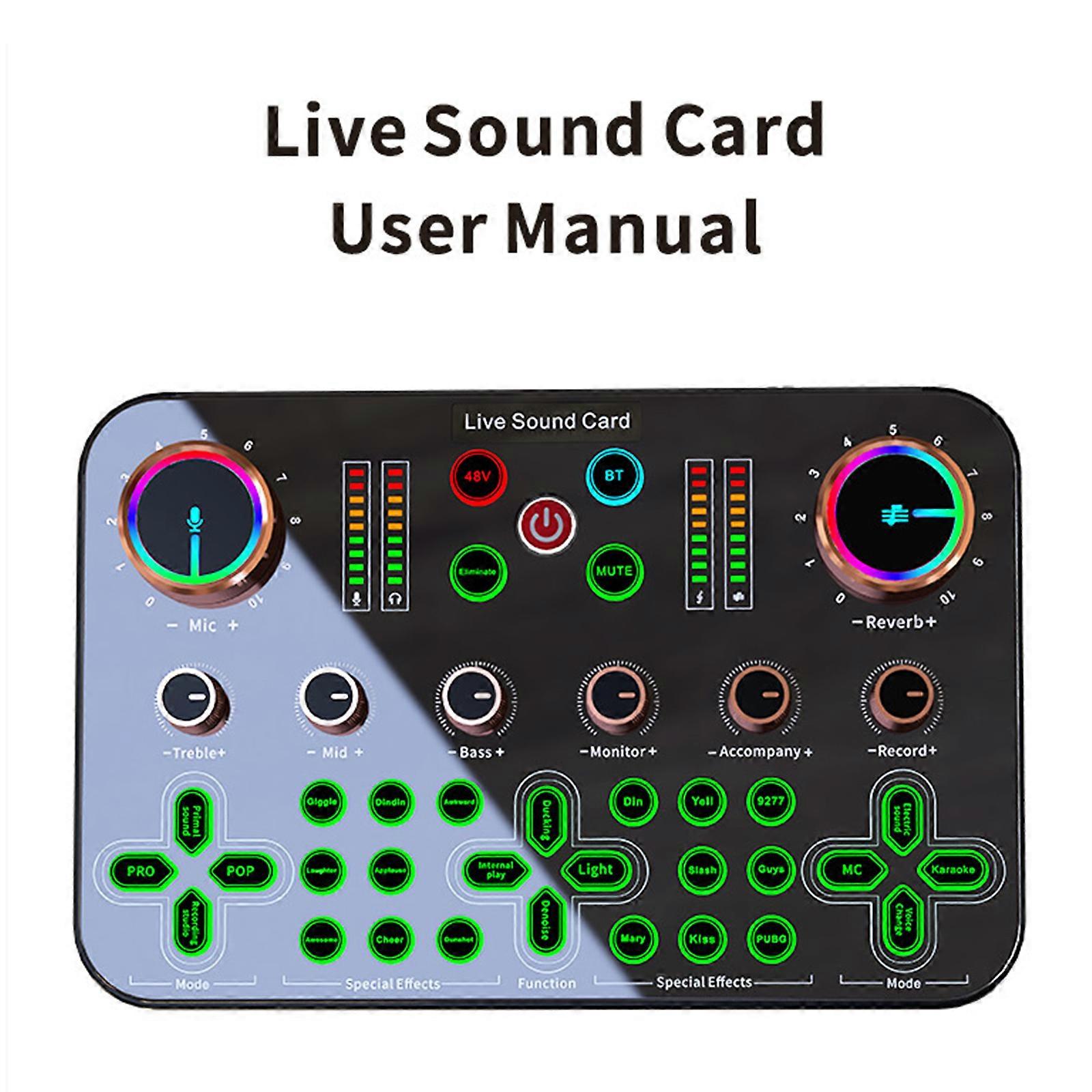 Voice Changer Microphone Sound Modulator Device Live Scream Sound Card ...