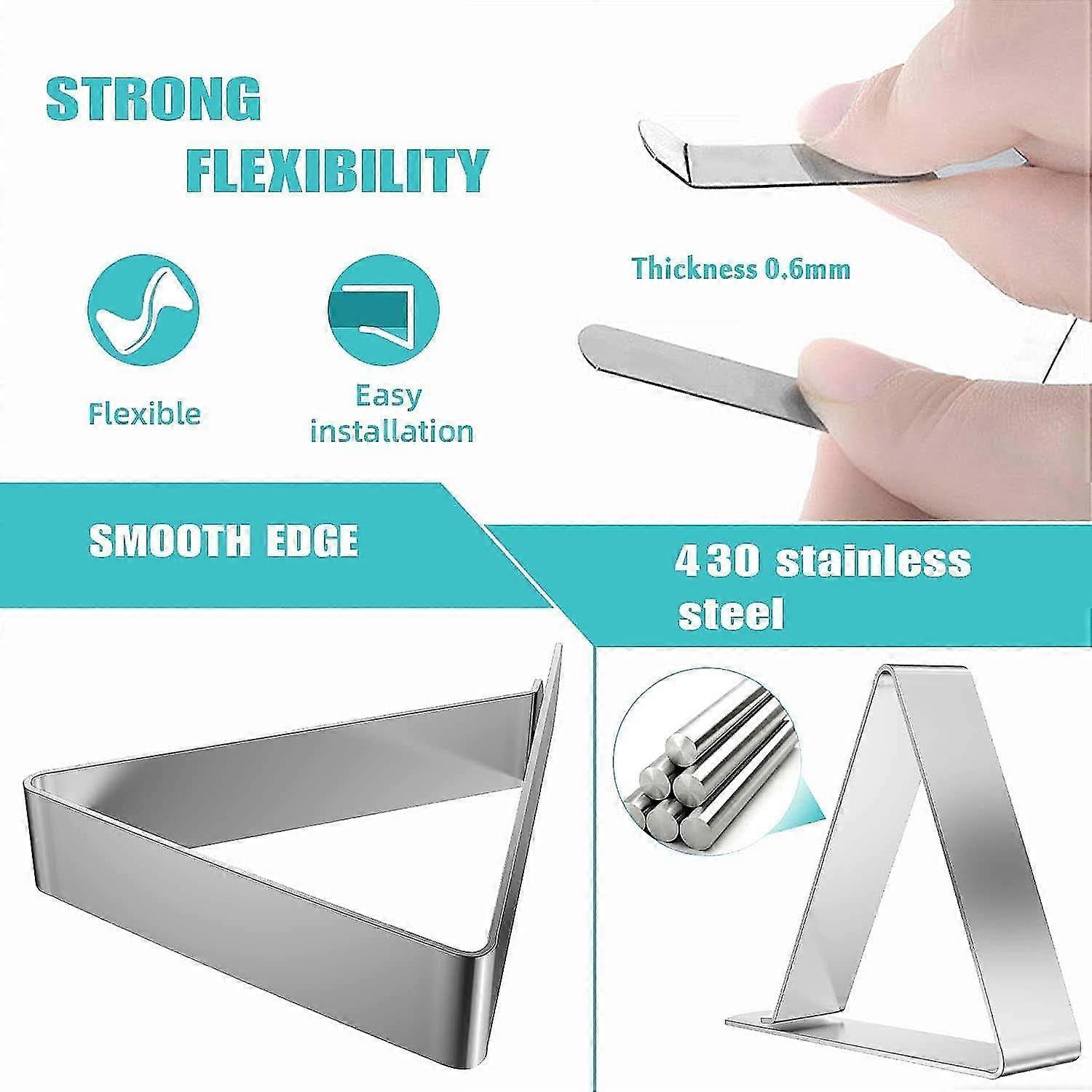 Tablecloth Clips, 12 Pieces Large 8 X 7cm Stainless Steel Tablecloth ...