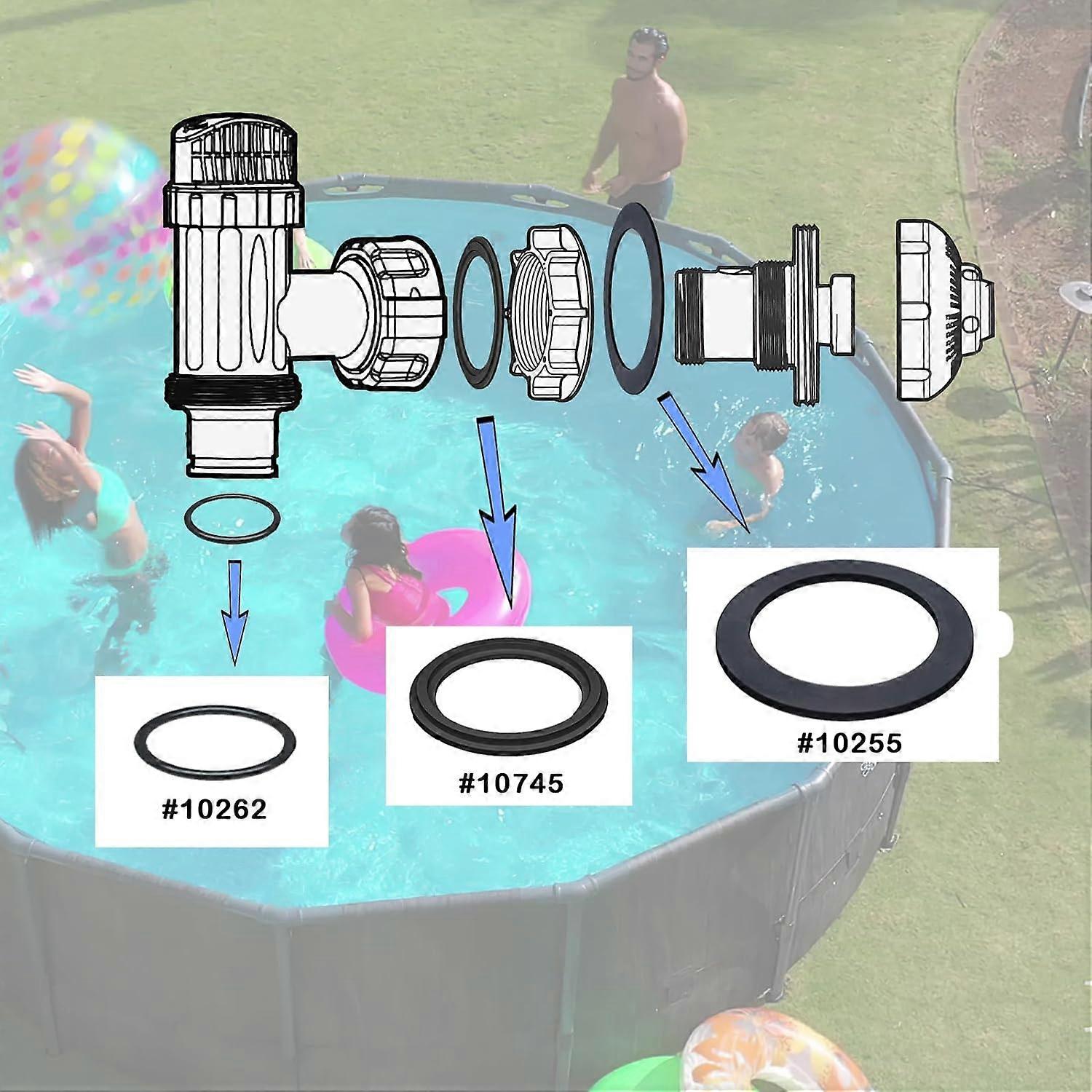 Pool O-ring sealing rings for Intex, 25076RP washer and ring kit (2 x ...