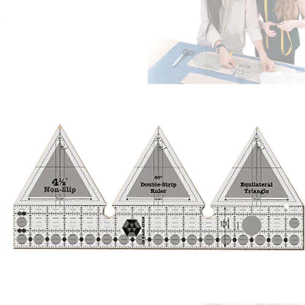 Ruler Grids 45/60/90 Degree Double Strip Ruler Transparent Acrylic Non ...