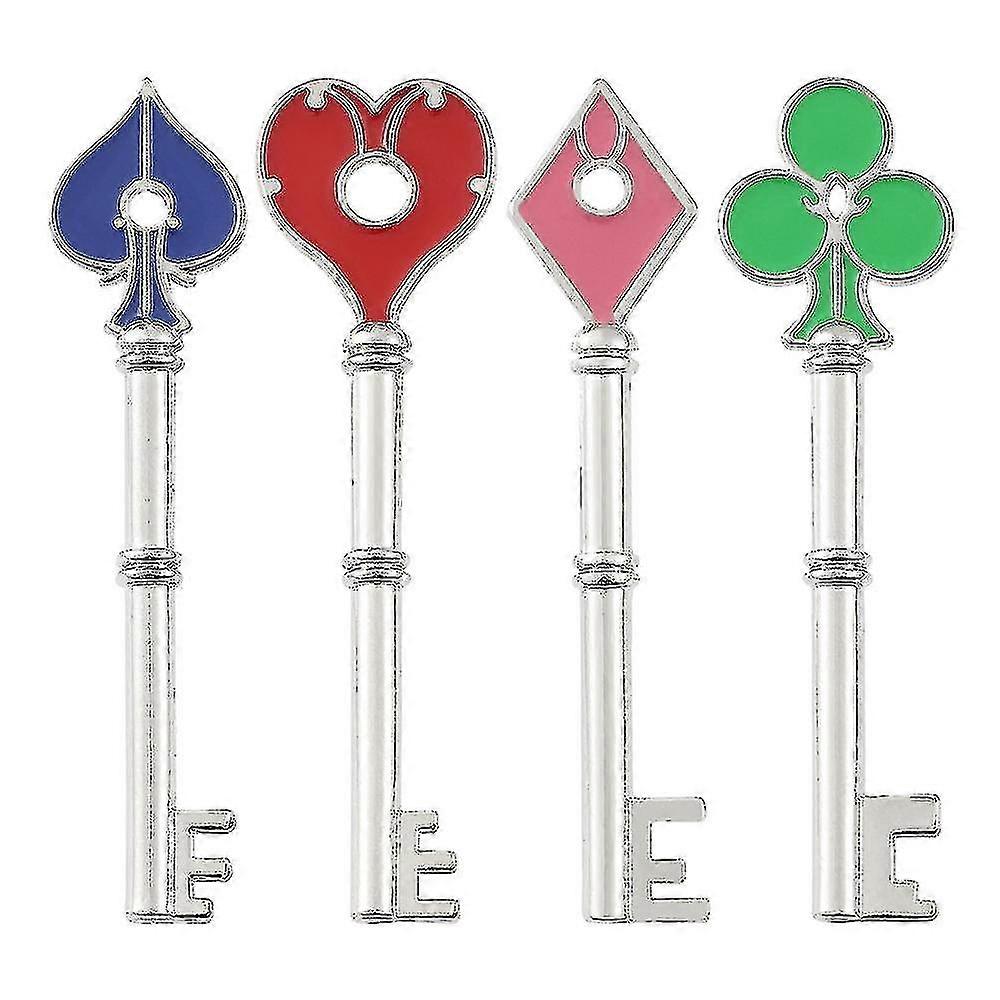 Resident Evil 2 Remake Keychain 4pcs Silver Keys Collection Set ...