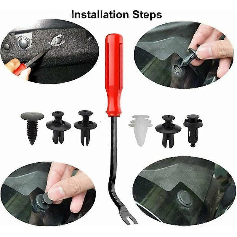 100 Pieces Rivet Plastic Clips Universal Plastic Fender Clips Car Clips ...