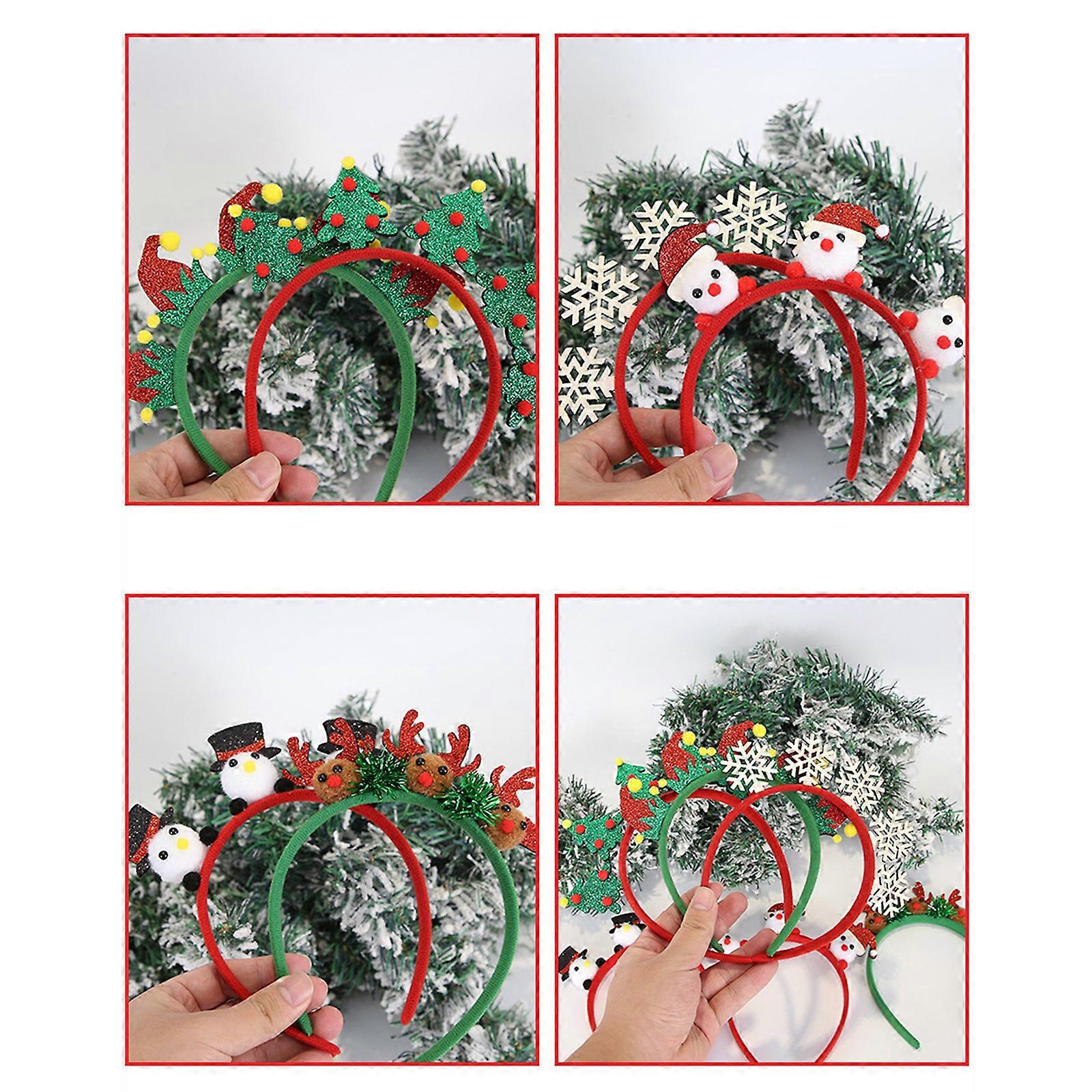 Shining Christmas Theme Headband Christmas Decorative Hairhoop New Year ...