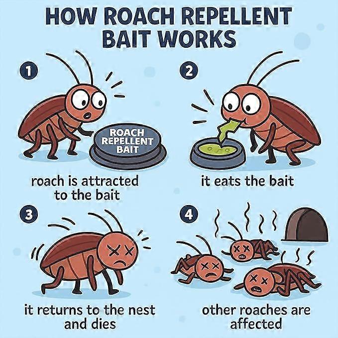 16PCS Roach Bait & Killer Effective Cockroach Repellent and Gel for ...