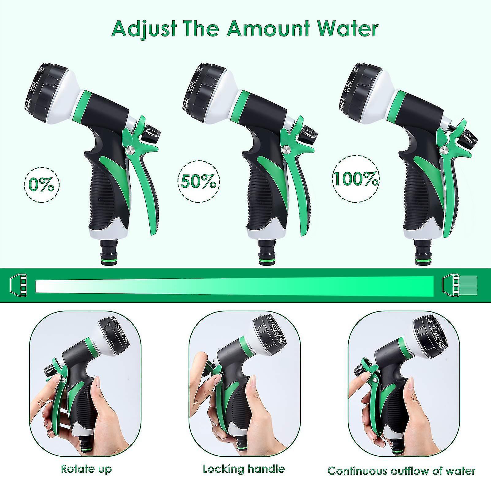 Hose Spray Gun, 2pcs 8 Functions Garden Water Gun Irrigation Gun For ...