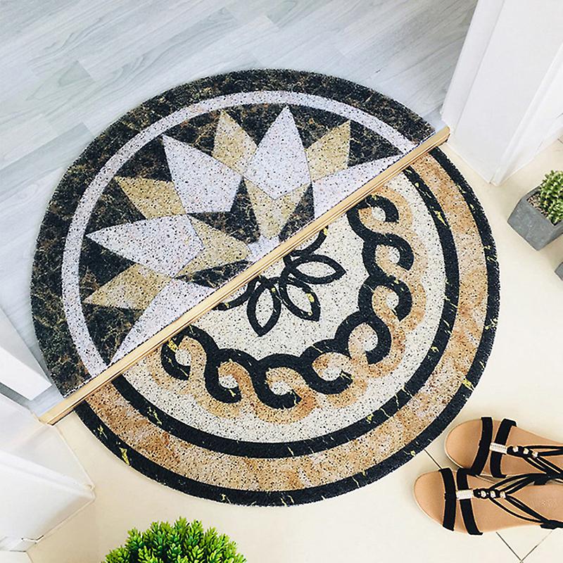 Semi-Circular Marble Texture Rug Non-Slip Doormat Floor Mat Entrance ...