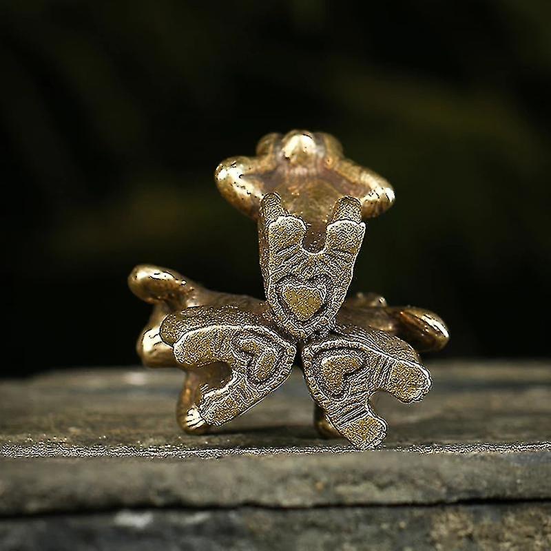 Vintage Solid Copper Three Monkeys Bronze Sculpture Home Decor Bronze ...