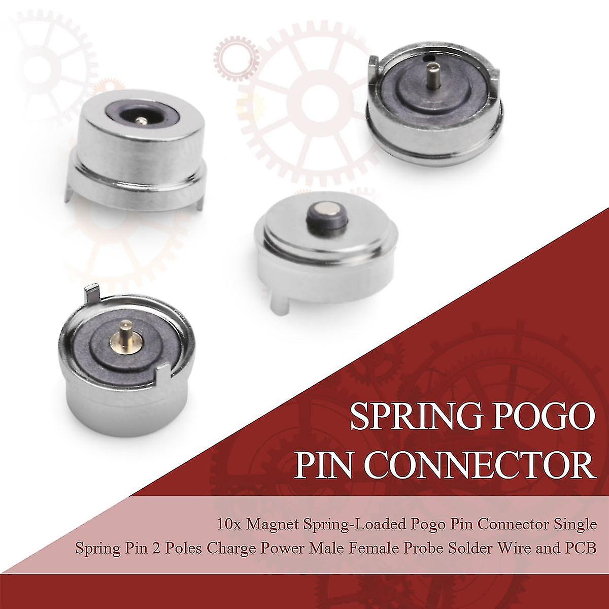 Magnet Spring-loaded Pogo Pin Connector Single Spring Pin 2 Poles ...
