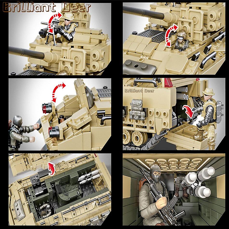 Military M2 Bradley M4 Sherman M1a2 Abrams Us Tank Building Blocks ...