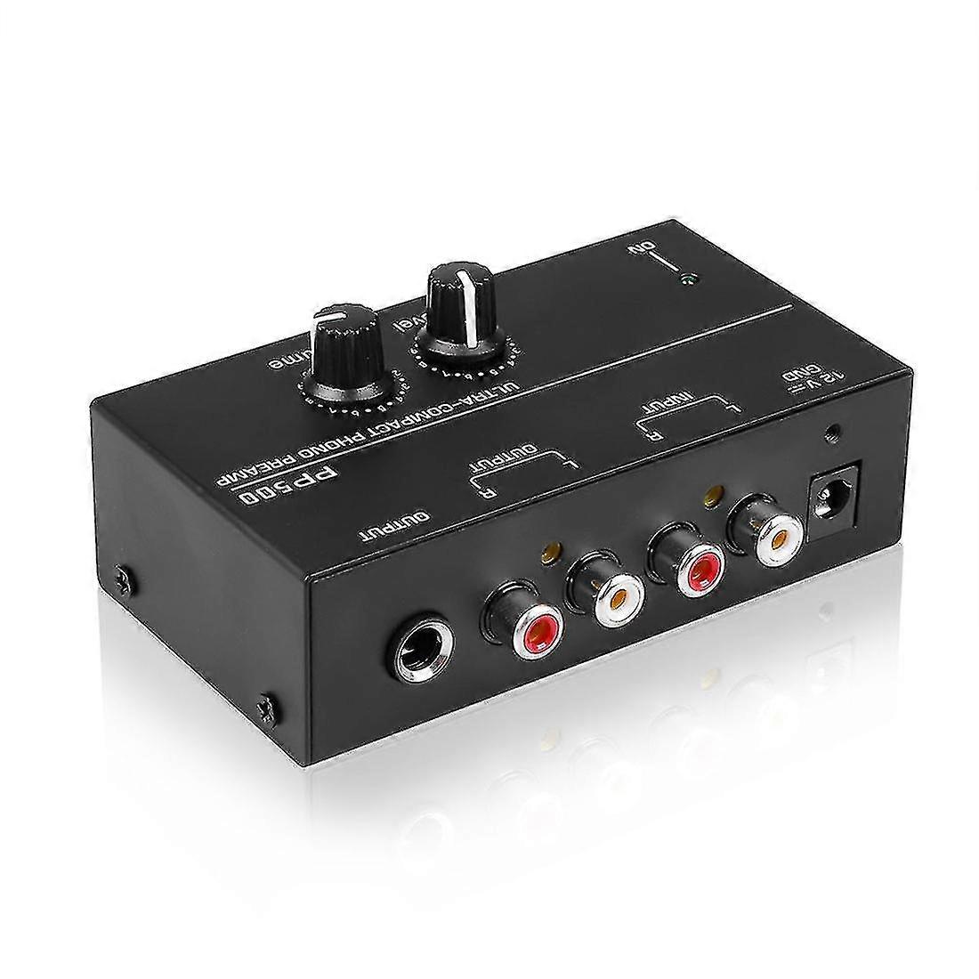 Ultra-Compact Phono Preamp PP500 with Bass Treble Balance Volume ...
