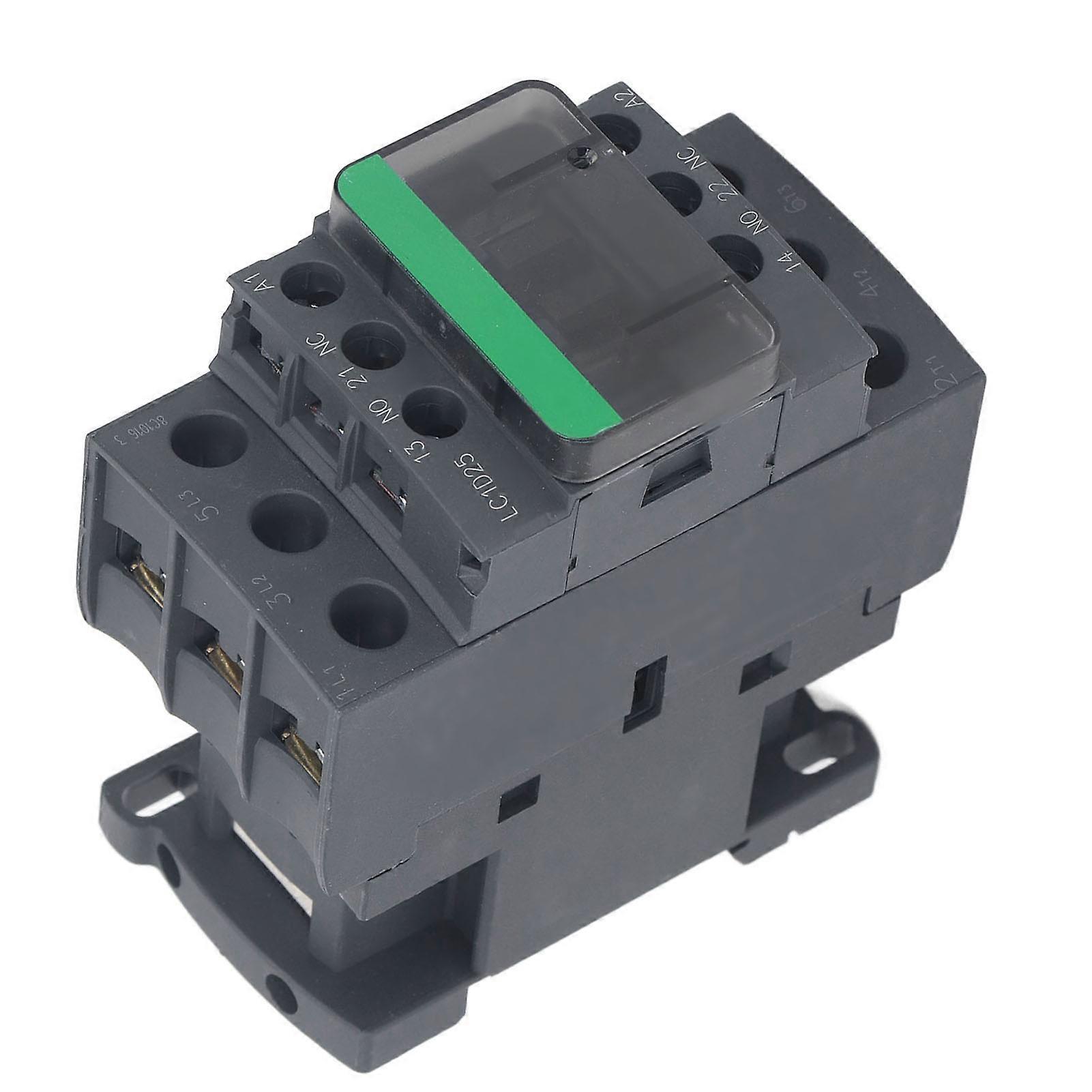 AC Contactor 1NO 1NC 25A 380V High Voltage Coil Silver Contact Motor ...