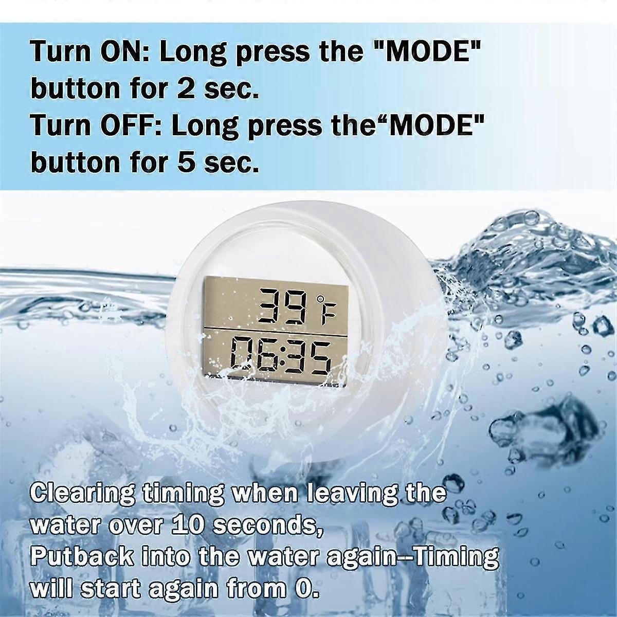 Ice Bath Thermometer Timer, Floating Thermometer for Ice Bath ...